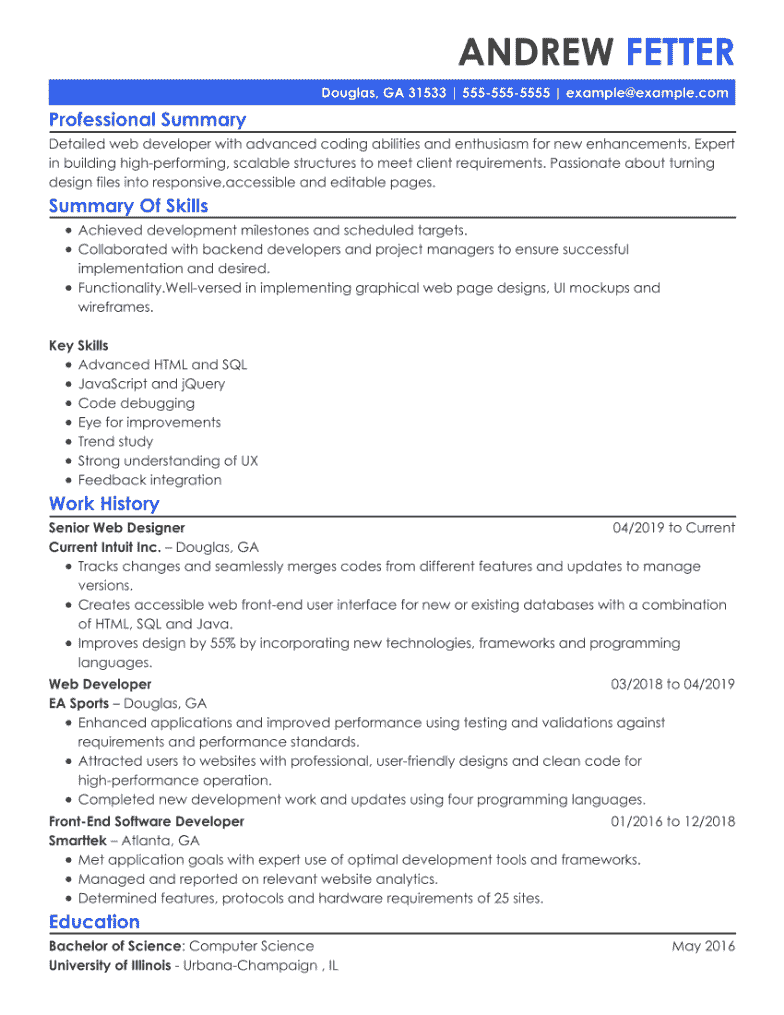 Foolproof Ways to Write a Web Developer Resume