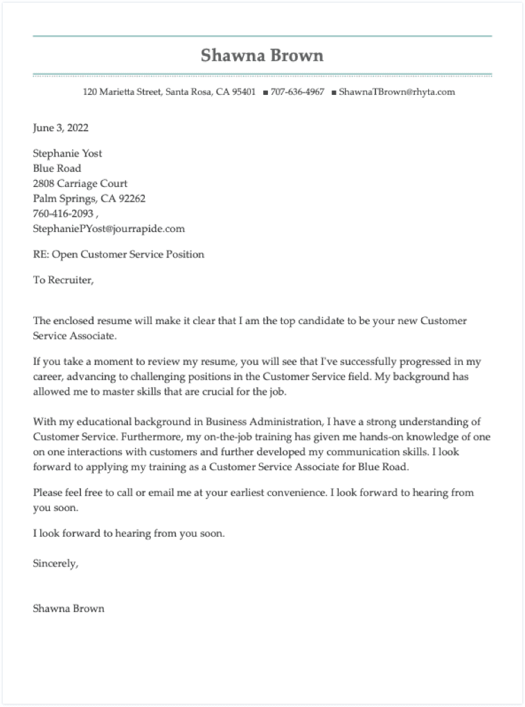 10+ Customer Service Cover Letter Examples (+ Tips)